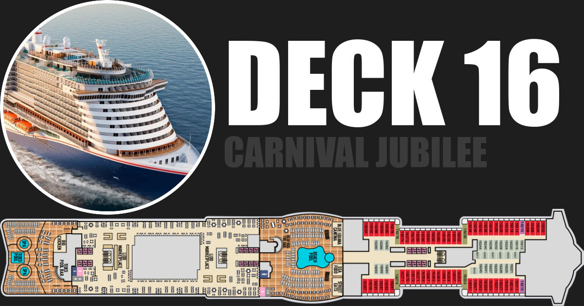 Carnival Jubilee Deck 16 Cabins Activities